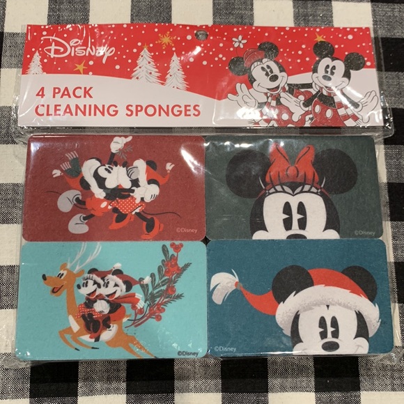 Disney | Kitchen | Disney Christmas Mickeyminnie Mouse Cleaning Sponges ...